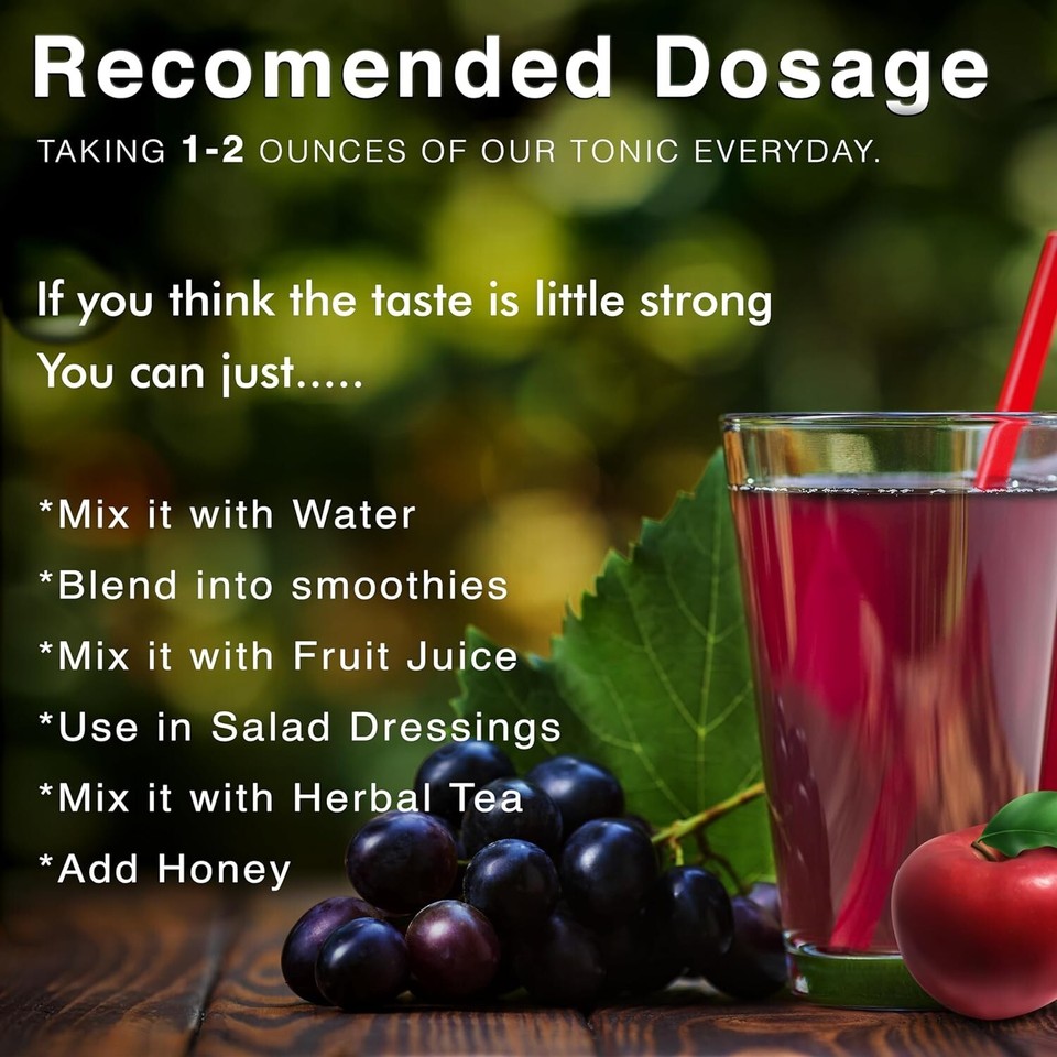 Tonic Man Old Fashioned Organic Wellness Herbal Tonic, Raw Apple Cider ...