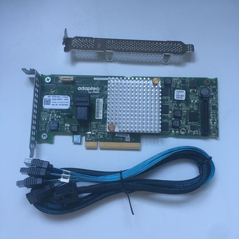 TXCMC DELL ADAPTEC ASR-8405 12GB RAID CONTROLLER CARD 0TXCMC + 8643 ...