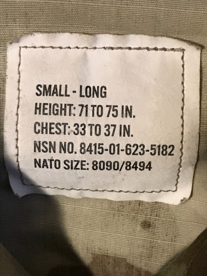 MEN’S US ARMY MULTICAM JACKET, SZ SMALL-LONG, NSN: 8415-01-623-5182 | eBay