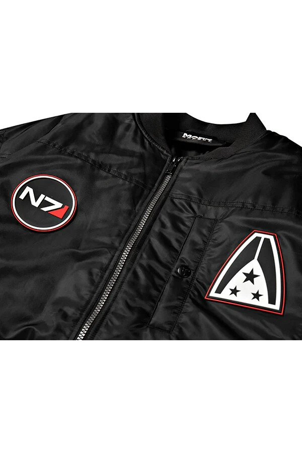 Mass Effect N7 Oversized Bomber Jacket Coat w/ Systems Alliance + N7 ...