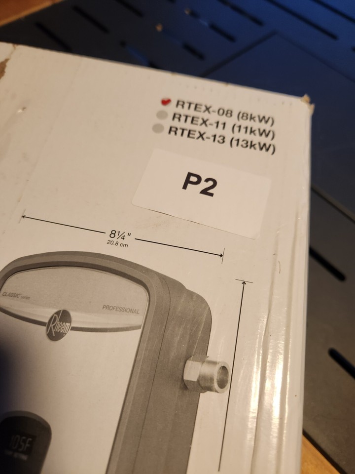 RHEEM RTEX-08 Electric Tankless Water Heater,240V 53UJ83 20352683034| eBay