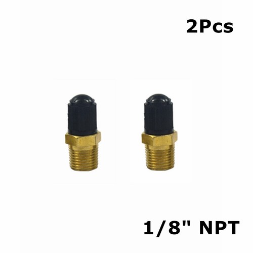 2Pcs Brass Air Compressor Tank Fill Valve Screw Schrader 1/8" NPT MPT ...