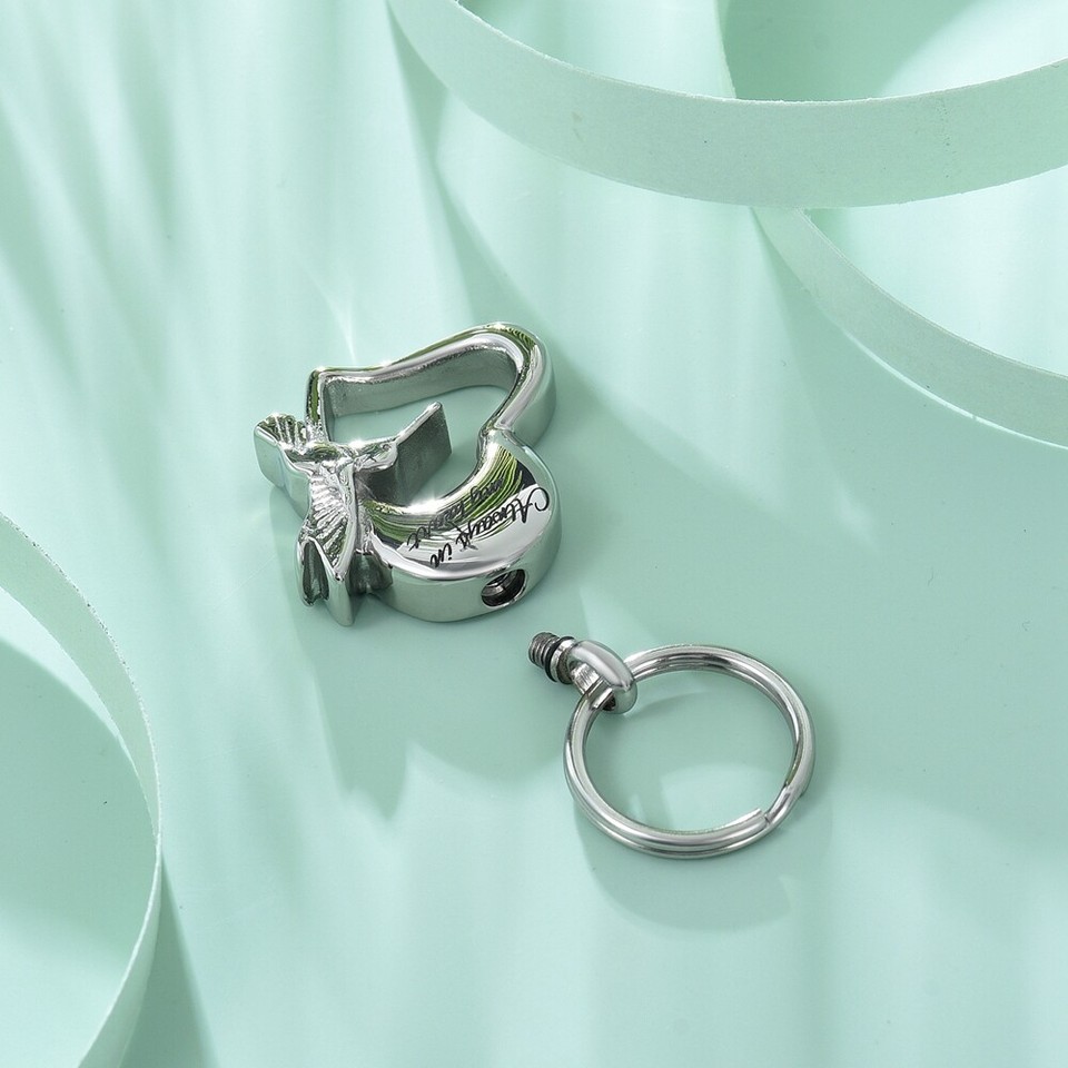 Hummingbird Cremation Keychain Ashes Holder Urn Locket Stainless Steel ...