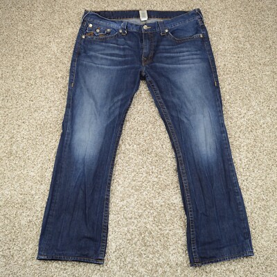 True Religion Jeans Men's 40x30 Dark Blue Straight Flap Pocket Y2K USA ...