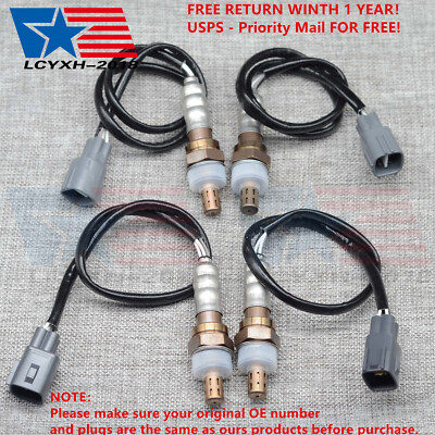 4PCS Upstream Downstream Oxygen O2 Sensor For Toyota Sienna Camry Lexus ...