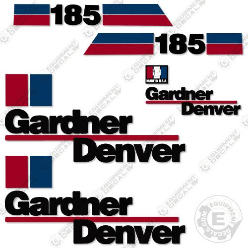 Fits Gardner Denver Compressors 185 Pull-Behind Compressor Decal Kit ...