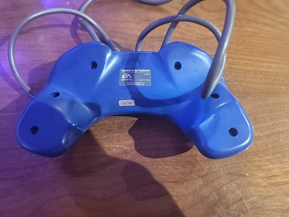 EA Sports Controller Gamepad Sony PlayStation 1 PS1 Blue Tested Working ...