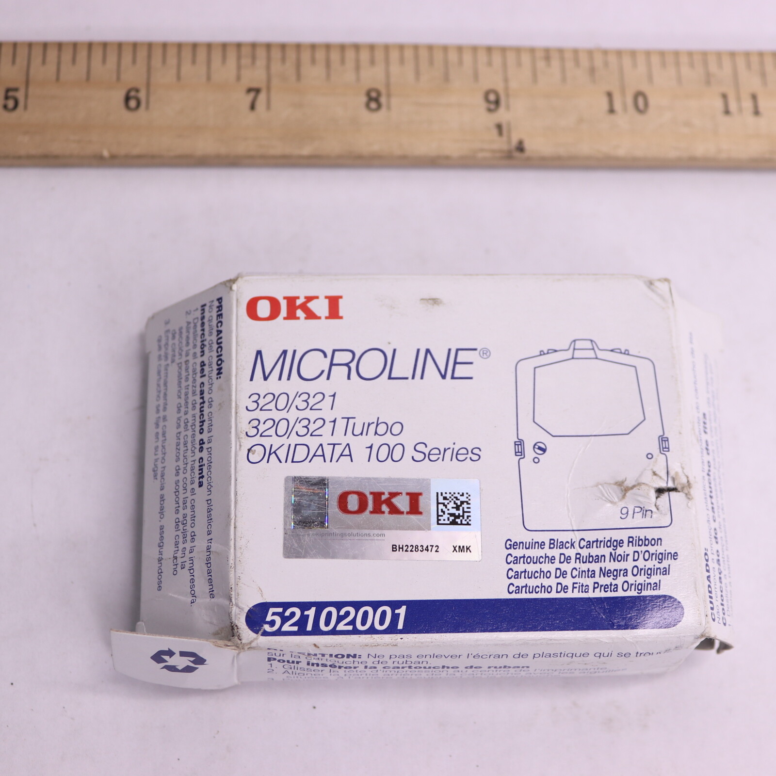 Oki Data Ribbon For Printers Nylon Black 5/6" x 2 Yards 52102001 ...