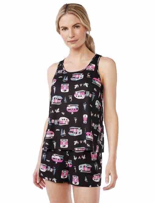 Joyspun, Disney Stitch, US POLO ASSN Women’s Tank & Shorts PJ set S ...