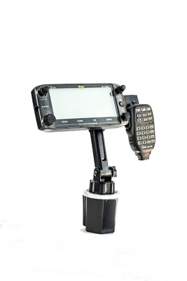 Adjustable Height Cup Holder Mount With Mic Hanger For Icom ID-5100 IC ...