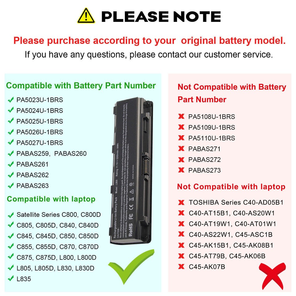 PA5024U-1BRS Battery For Toshiba Satellite S75 P75-A7200 P75-A7100 S855 ...