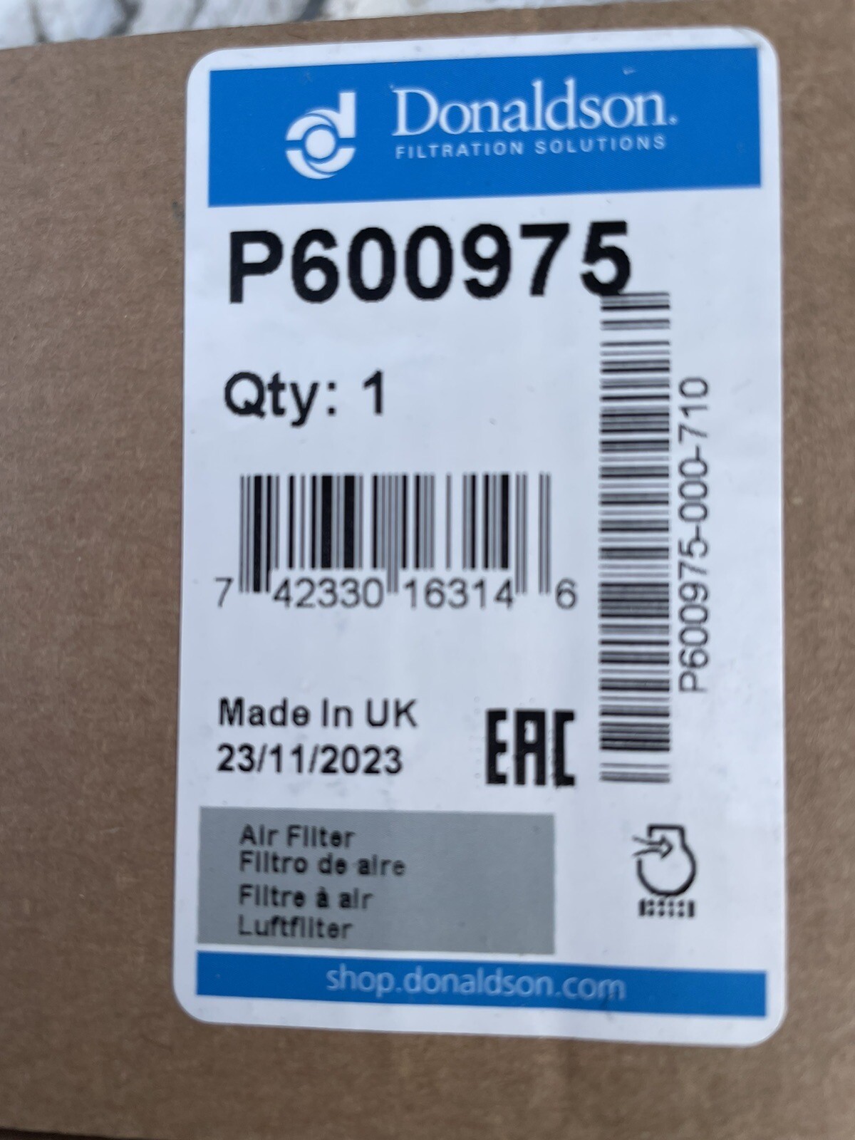 New Genuine Kioti T5310-11011002 Donaldson P600975 Air Filter | eBay