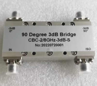 1PCS NEW FIT CBC-2/8GHz-3dB-S 2-8GHz30W SMA RF90 Degree3dB Bridge ...
