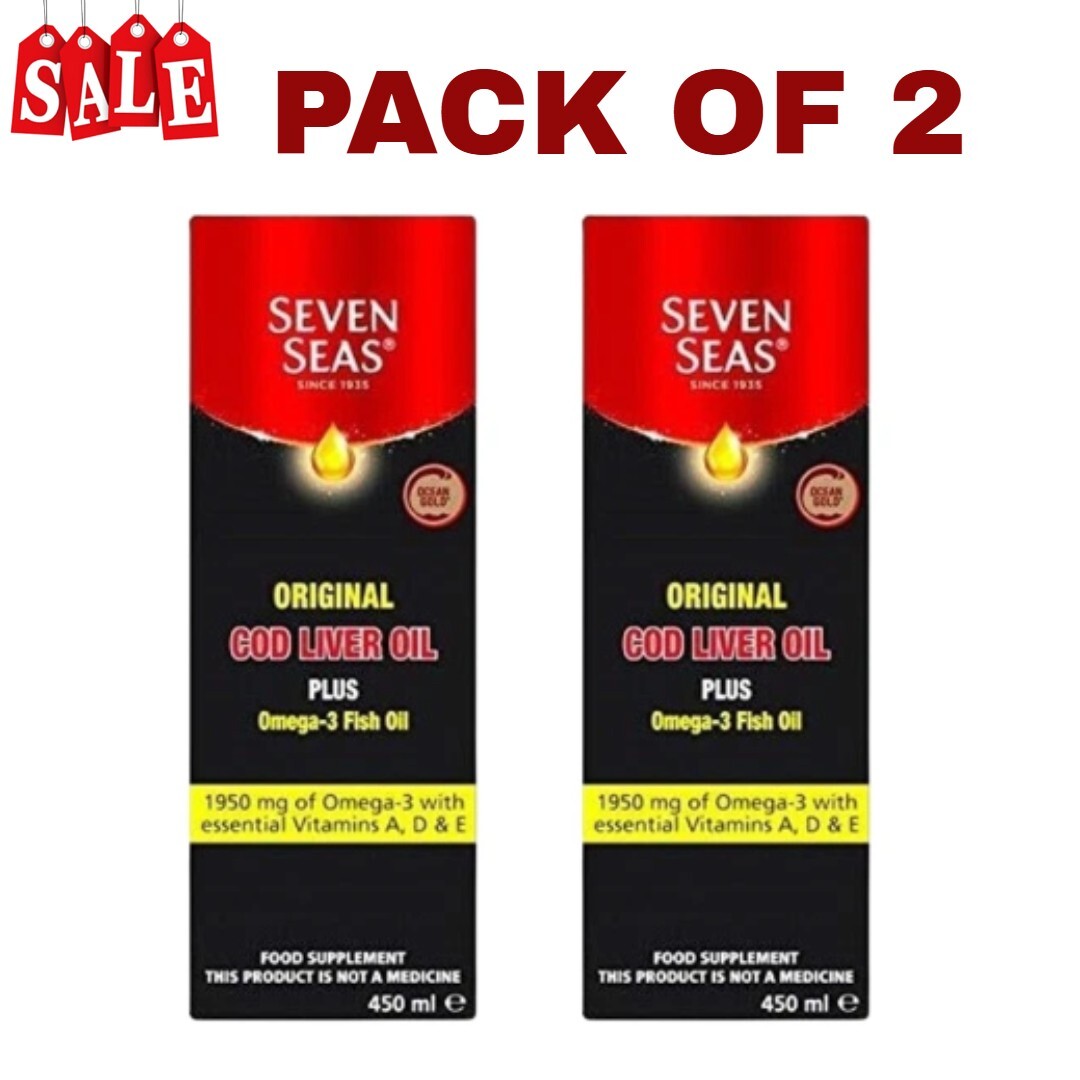 Seven Seas Cod Liver Oil Range Traditional Liquid 450ml-PACK OF 2 -EXP ...
