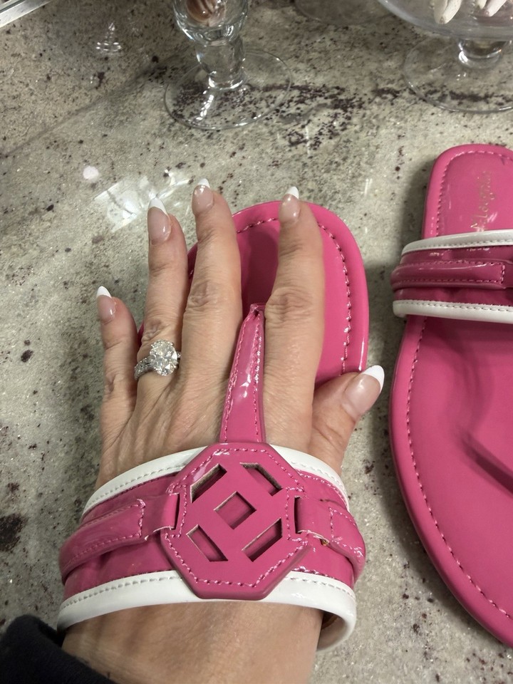 J.McLaughlin Nixi Hot Pink Sandals Women Size 7 Thong Flip Flop ...