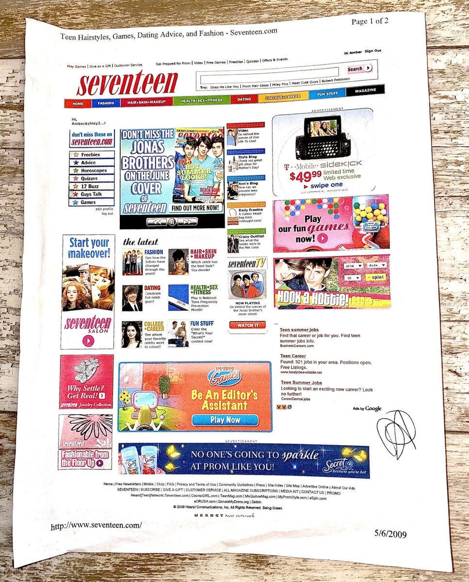 Seventeen Magazine Ads 2009