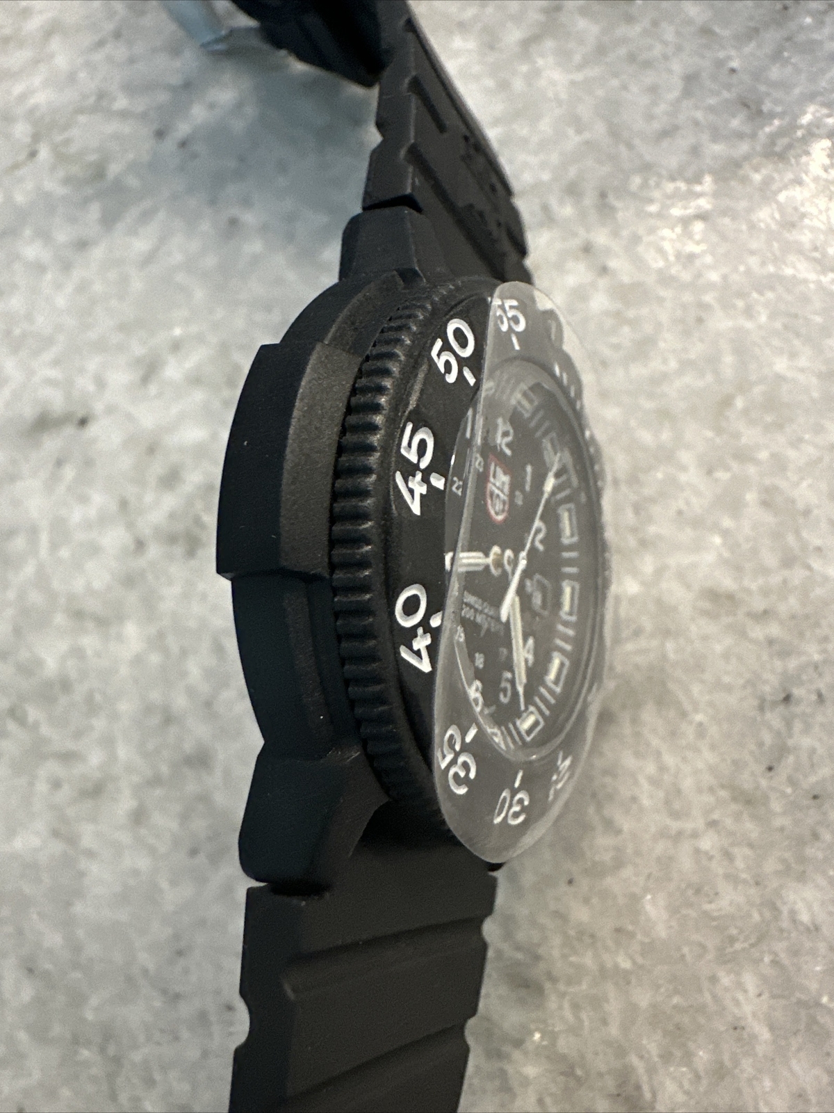 Luminox 43mm Black Polycarbonate Case with Black Rubber Men's ...