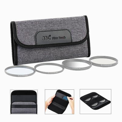 4 Slots Camera Lens Filter Case Pouch for UV CPL ND Filter Storage Up ...