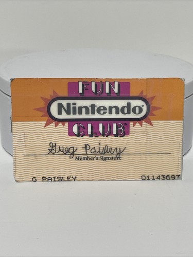 NINTENDO Fun Club Membership Card. Pre-owned. Good Condition | eBay