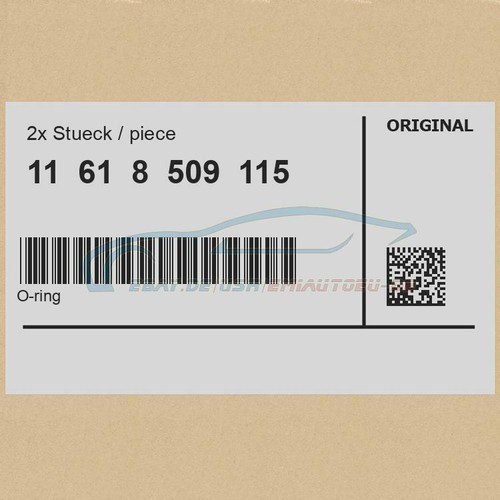 2x Original BMW 11618509115 - O-Ring 25X3,7 1er 3er 5er 7er X1 X3 X5 X6 ...