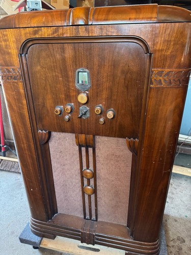 EH Scott Laboratories Allwave 23 Console Radio, Antique, 1930s. Chrome ...