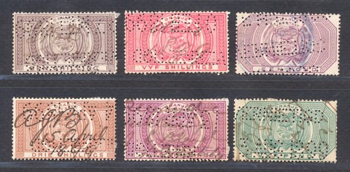 ORANGE FREE STATES 1885 REVENUES TO £5 USED + PERFINS C159 | eBay