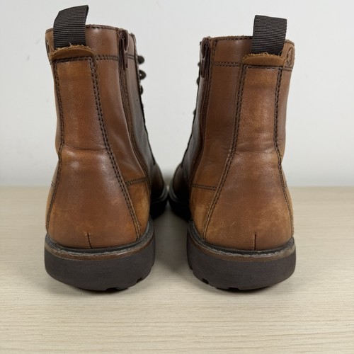 Clarks Men’s Ankle Boots Size 8.5 UK Batcombe Cap Brown Side Zip Boot ...