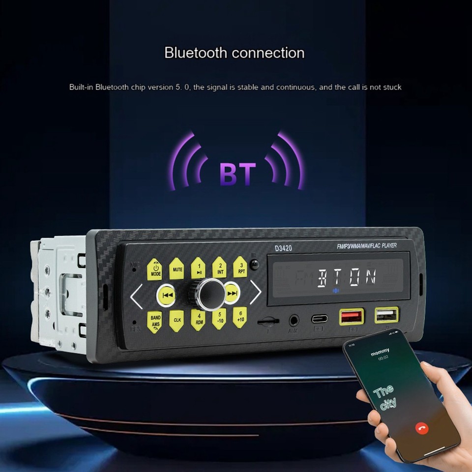 Car MP3 Player Bluetooth Hands- USB Card Lossless Sound Quality Car5889 ...