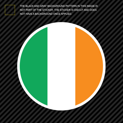 Round Irish Flag Sticker Die Cut Decal Ireland | eBay