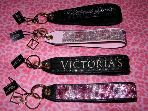 Victoria's Secret Signature Logo WRISTLET STRAP Key Chain BAG CHARM ...