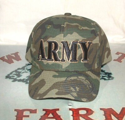 US Army BDU Camouflage Military Approved Block Embroidery Adjustable ...