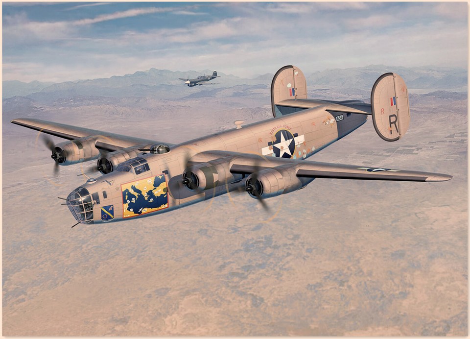 6 PCS WW II US B-24D Liberator Bomber Jet Posters and Prints Wall Art ...