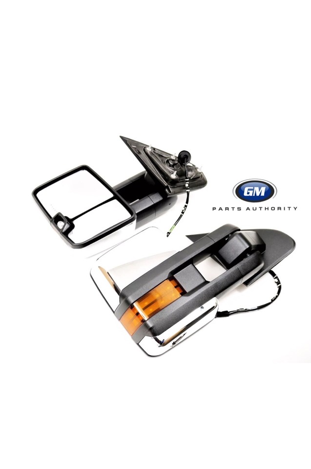 2014-2018 Silverado Sierra Camper Trailer Tow Mirrors 23372181 Chrome ...