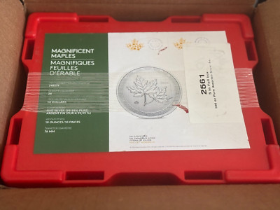 RCM Royal Canadian Mint Empty Red Silver Maple Leaf Monster Box Canada ...