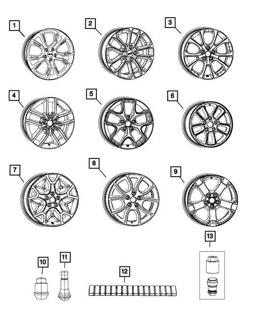 Genuine Mopar Aluminum Wheel 4755529AA for sale online | eBay