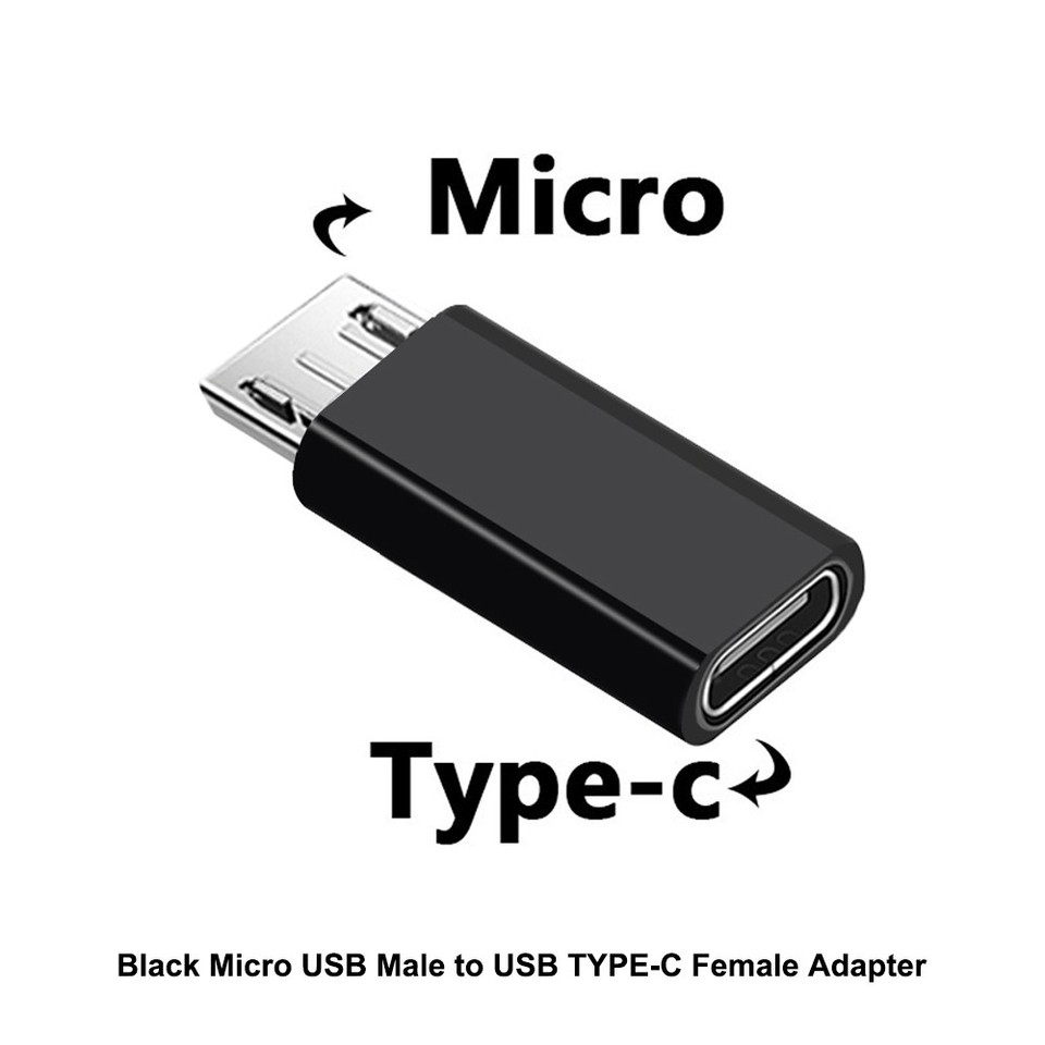 USB Type C Female to Micro USB Male Extension Cable Data Sync Charge ...