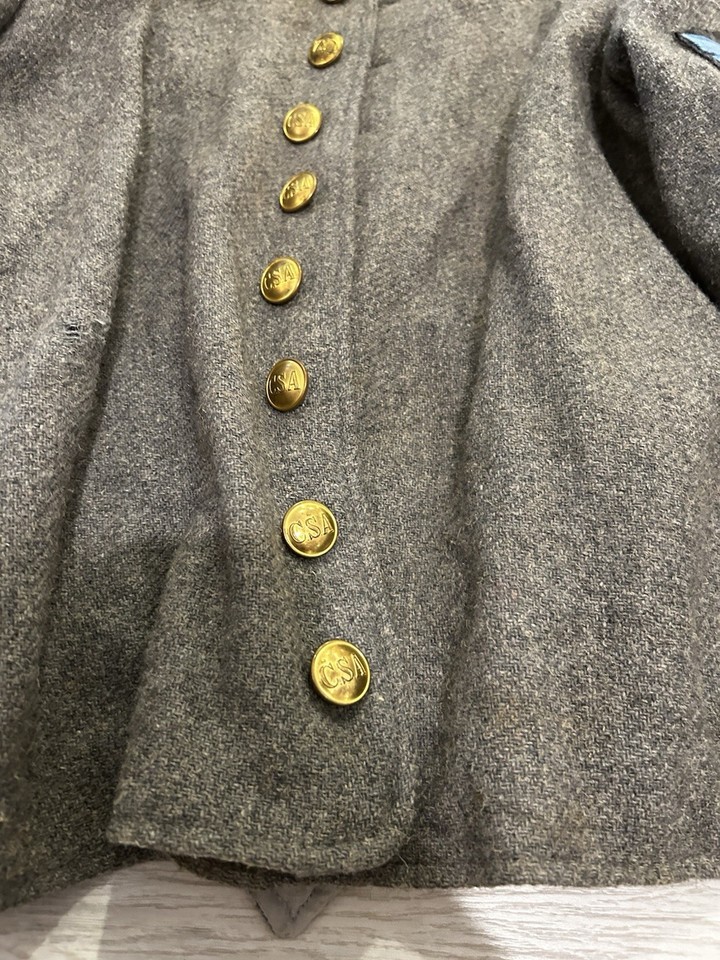 Civil War Confederate Shell Jacket CSA buttons | eBay