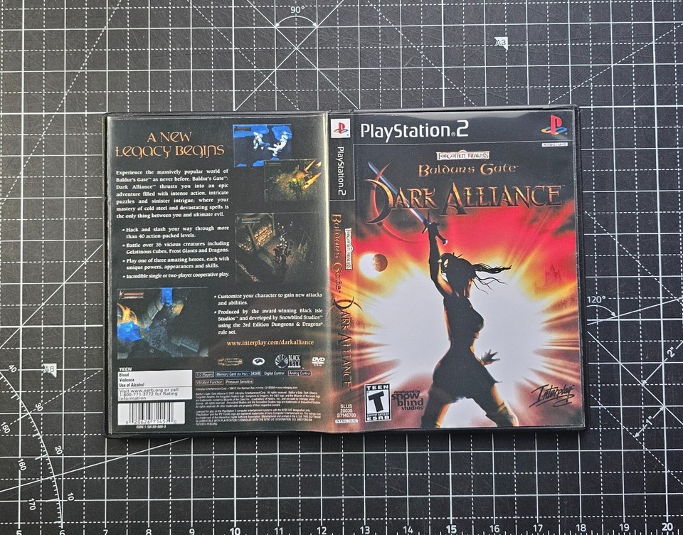 PlayStation 2 Baldur's Gate Dark Alliance Custom Case NO Game No Manual ...