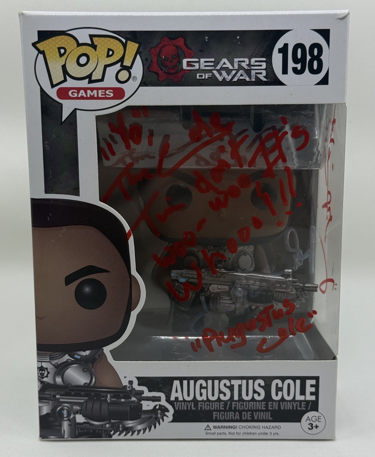 Gears Of War Augustus Cole Funko Pop Signed By Lester Speight - Cole ...