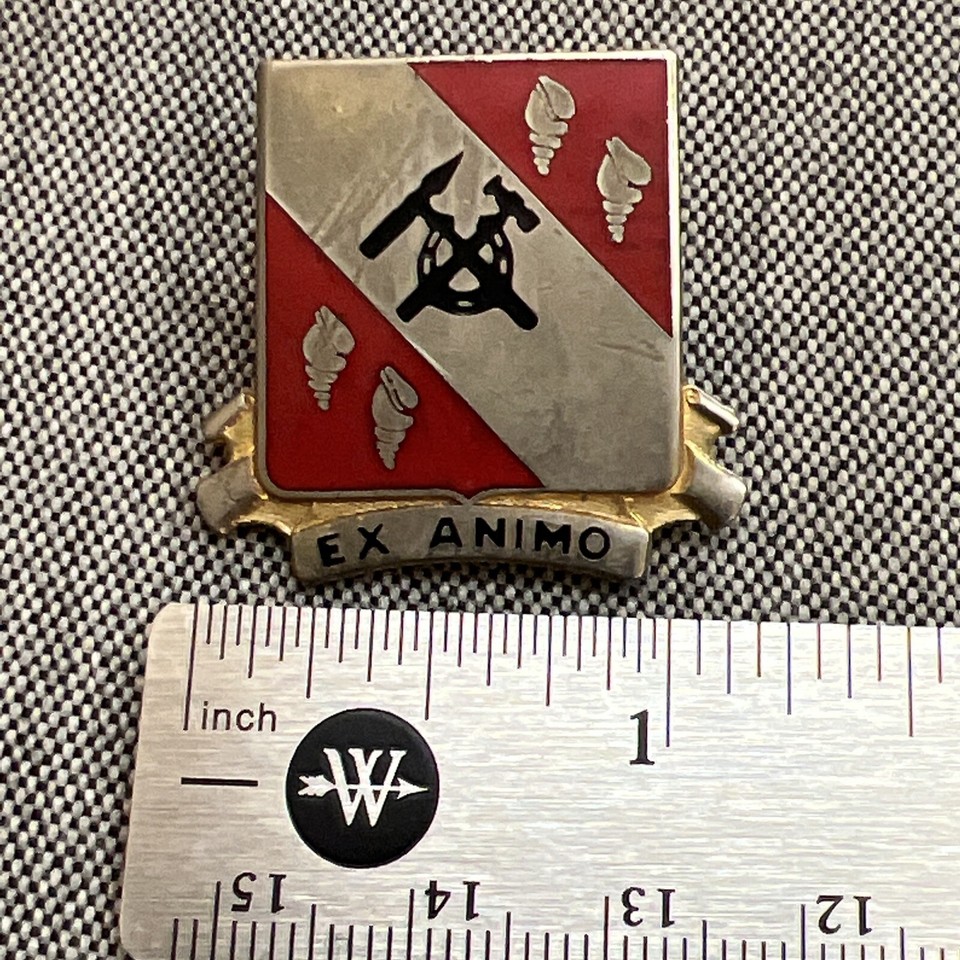 Vintage 1940's US ARMY WWII Lapel Insignia Crest Pin ~ 27th Support ...
