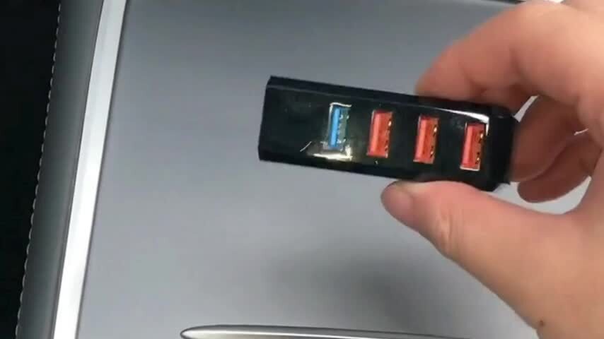 4-in-1 Multi Port Glove Box USB Hub Tesla Model 3 Y Flash Drive Docking ...