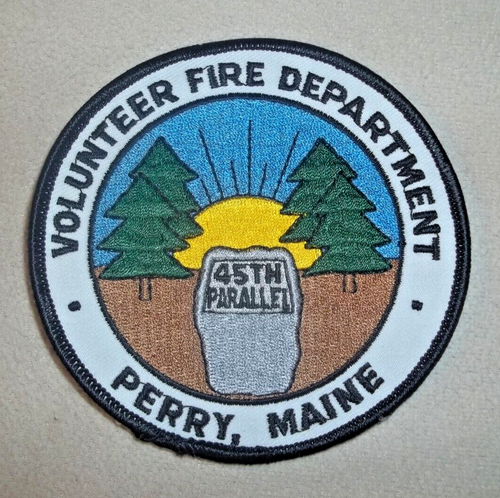 NEW NOS Embroidered Uniform Shoulder Patch PERRY MAINE VOLUNTEER FIRE ...