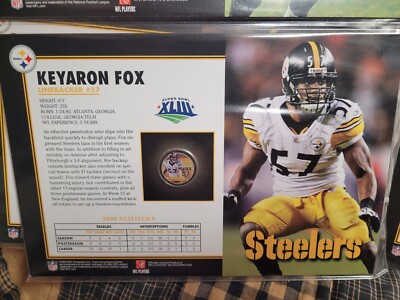 Keyaron Fox Danbury Mint Steelers 2009 Super Bowl XLIII State Quarter on card | eBay
