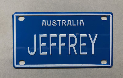 JEFFREY Novelty Mini Number Plate | eBay Australia