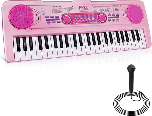 Electric Keyboard 49 Keys-Portable Digital Musical Karaoke Piano ...