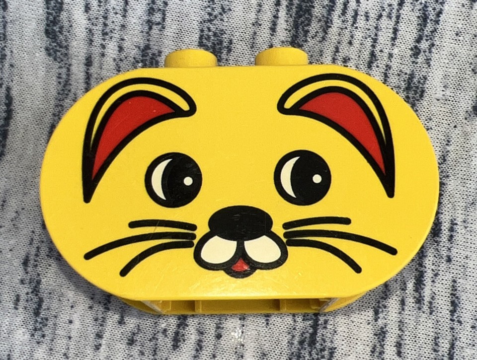 Duplo Building Bricks Blocks Toy Yellow 2 x2 Bricks w/ Bunny Face ...