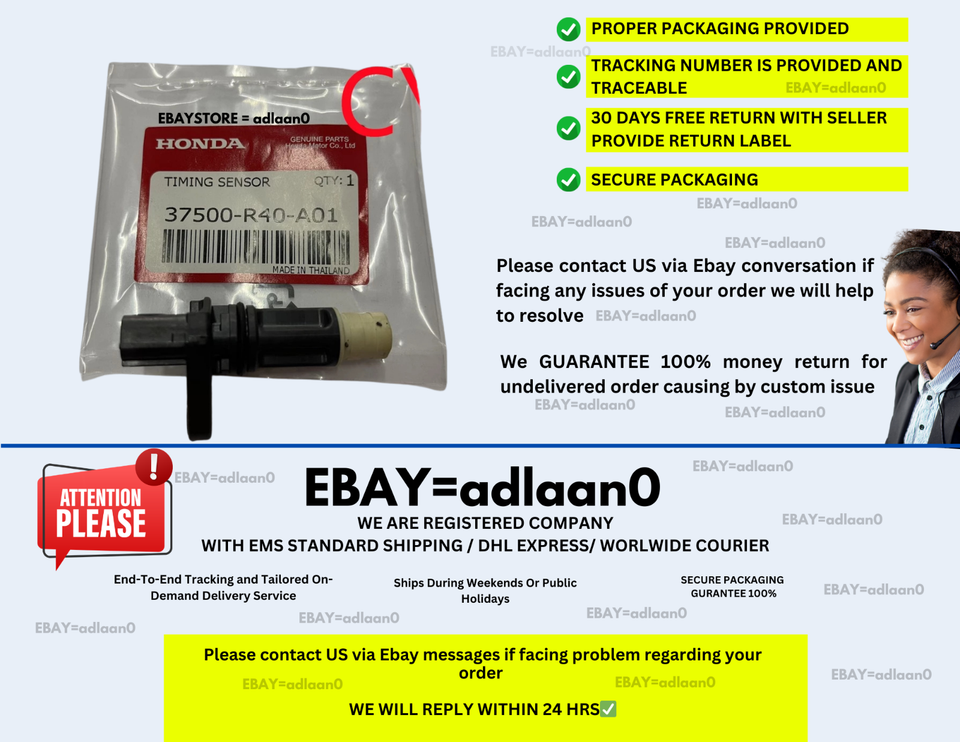 Genuine Honda Acura 37500-R40-A01 Crankshaft Position Sensor Odyssey ...