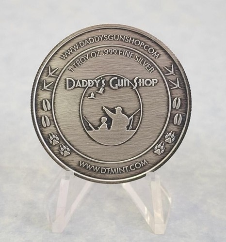 Florida Duck Hunting W/ Wolf, Deer Turkey 1 oz 999 Silver Round Coin ...