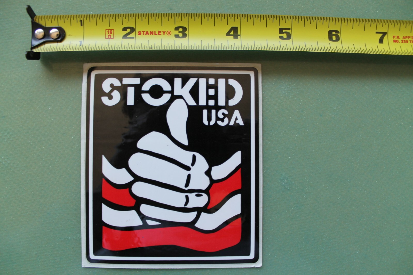 STOKED USA Flag Thumbs Up Clothing Swimwear Surf V12 Vintage Surfing ...