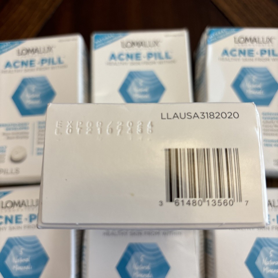 New Lot Of 7 Boxes Lomalux Acne Pill 60 Pills Homeopathic Oral ...